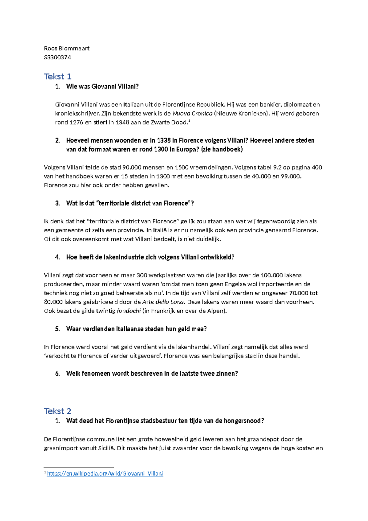 Roos Blommaart - Dossier 9 - Roos Blommaart S Tekst 1 1. Wie was ...