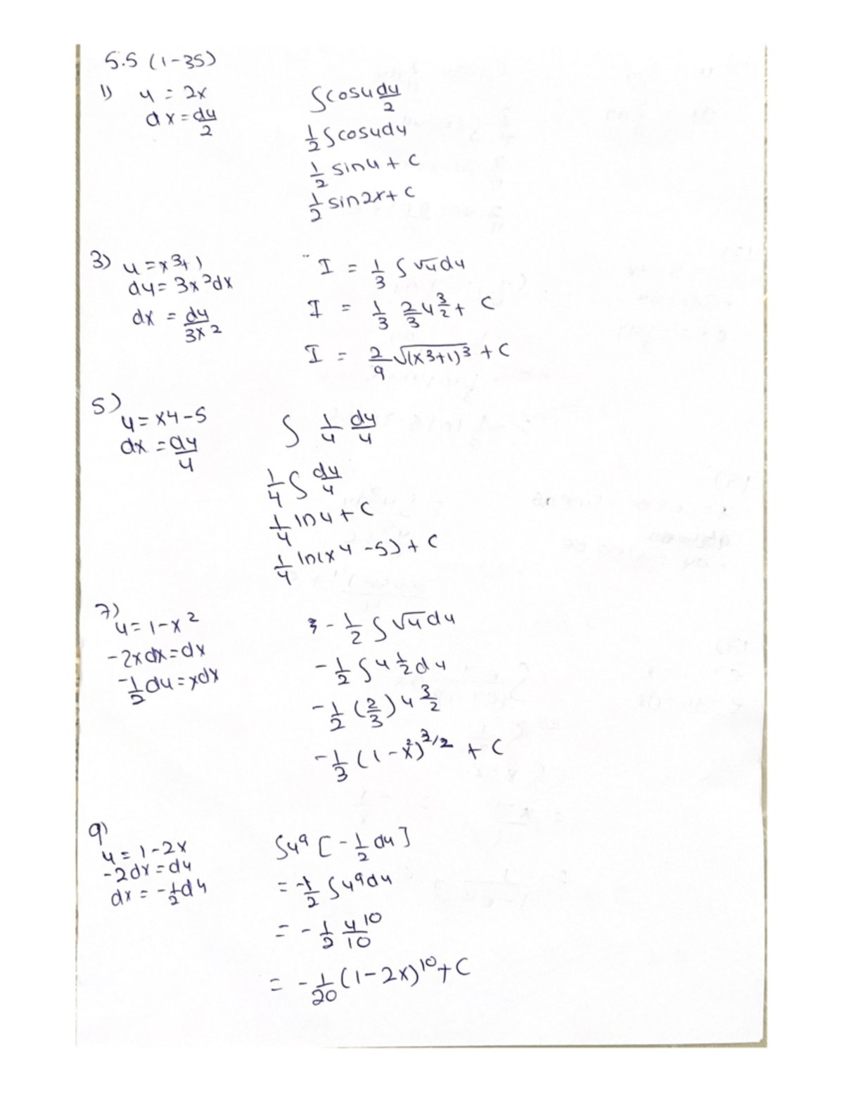 Calculus Final Homwork - Intro to Math - Studocu