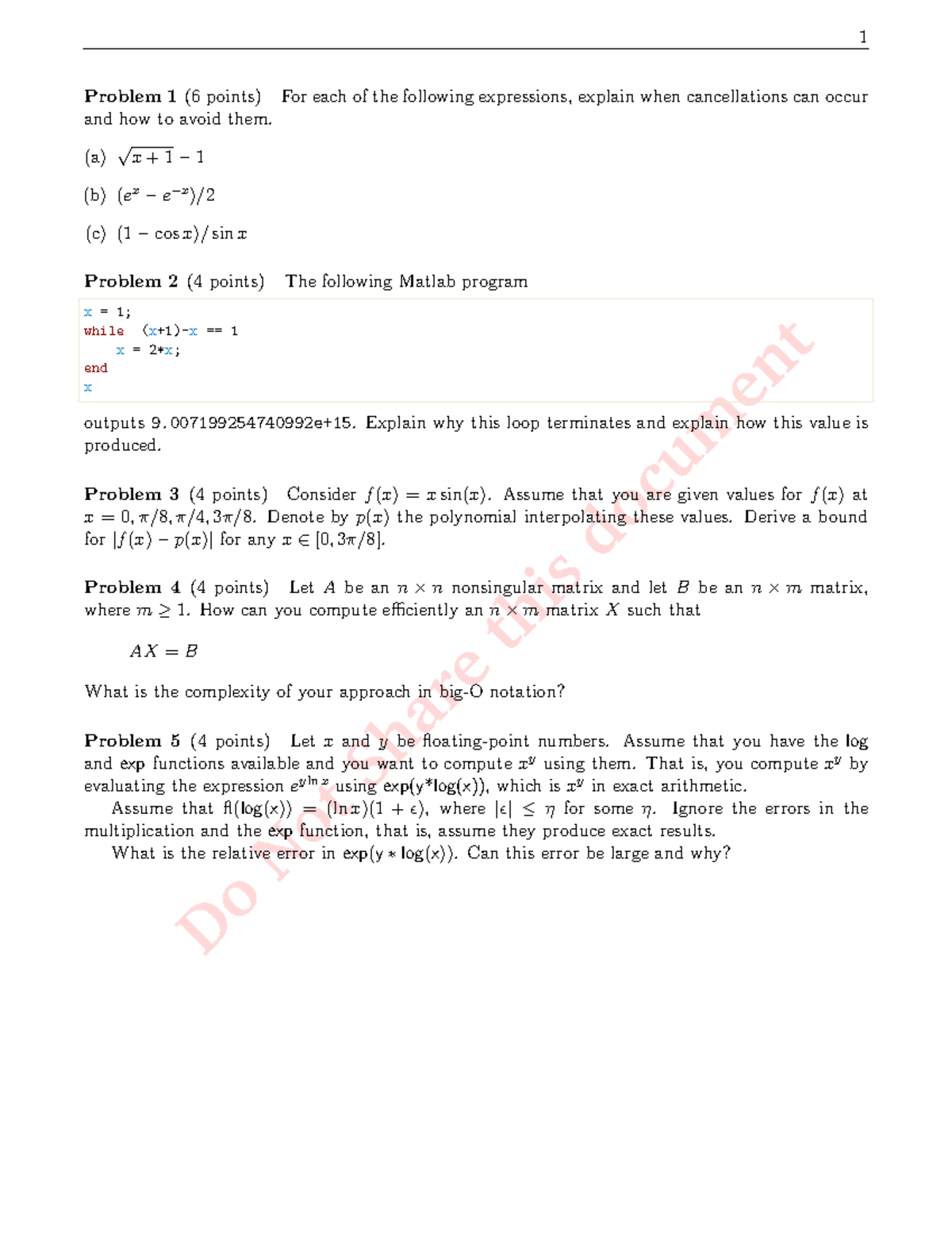 Midterm-2021-winter Question only No Solution - Comp Sci 4X03 ...