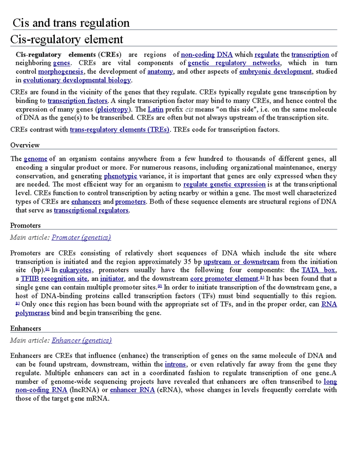Cis And Trans Regulation Cis And Trans Regulation Cis Regulatory