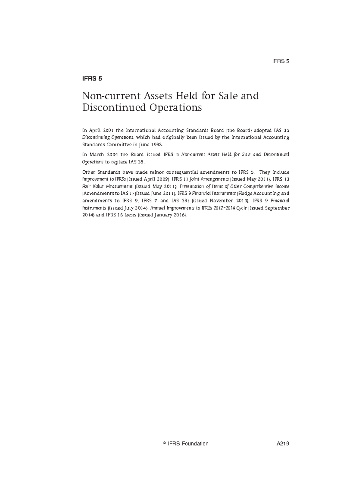 IFRS5 En IFRS IFRS 5 Non current Assets Held For Sale And