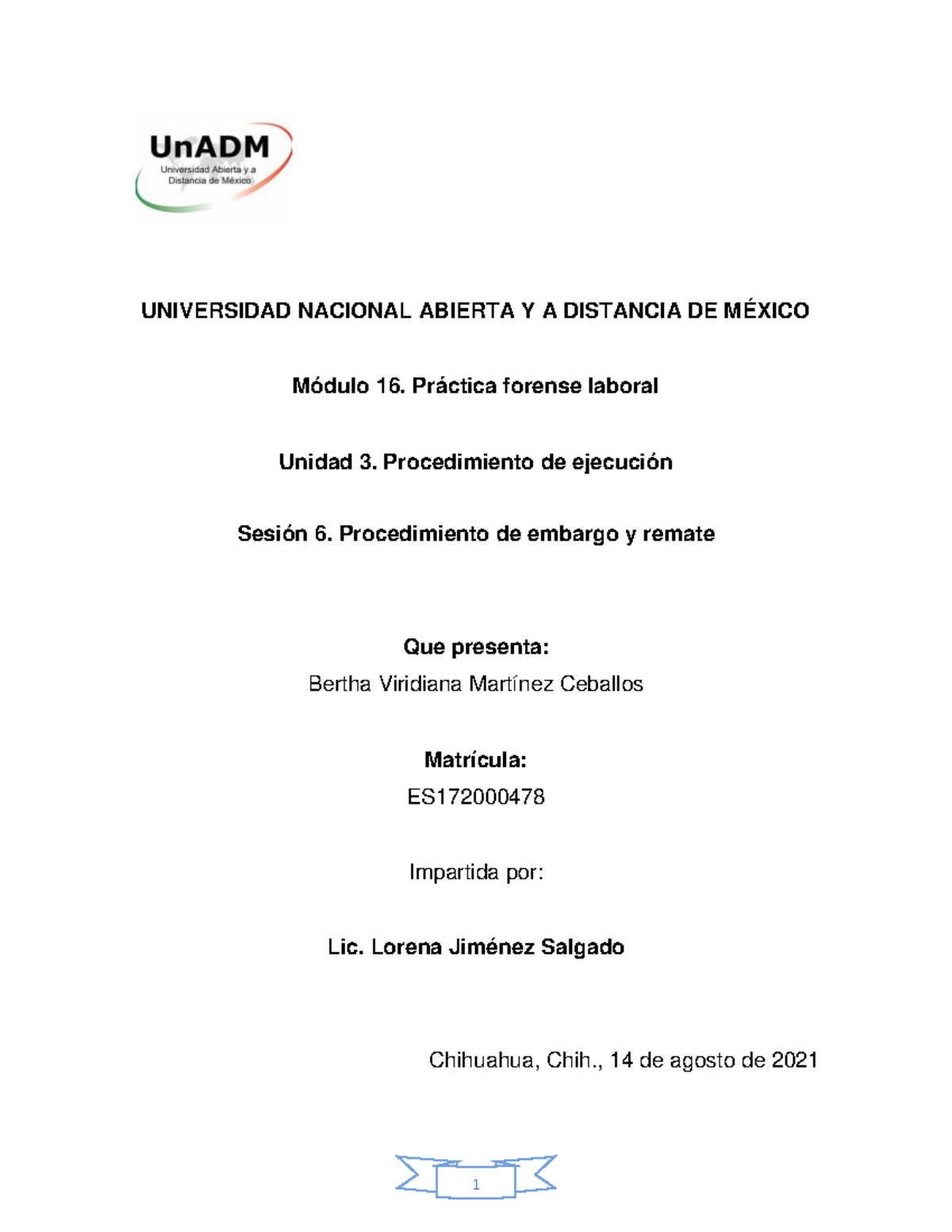 M16 U3 S6 BEMC - Actividades - UNIVERSIDAD NACIONAL ABIERTA Y A ...