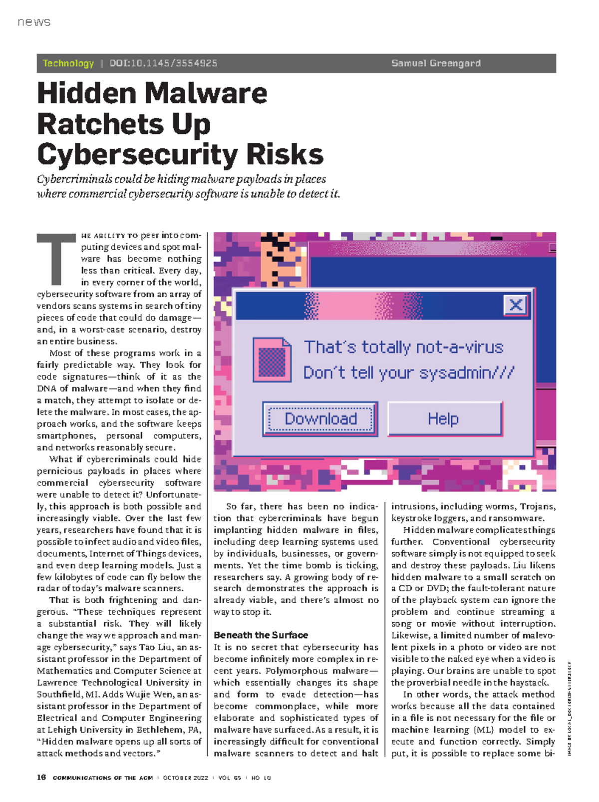 Journal Hidden Malware Ratchets Up Cybersecurity Risks 16