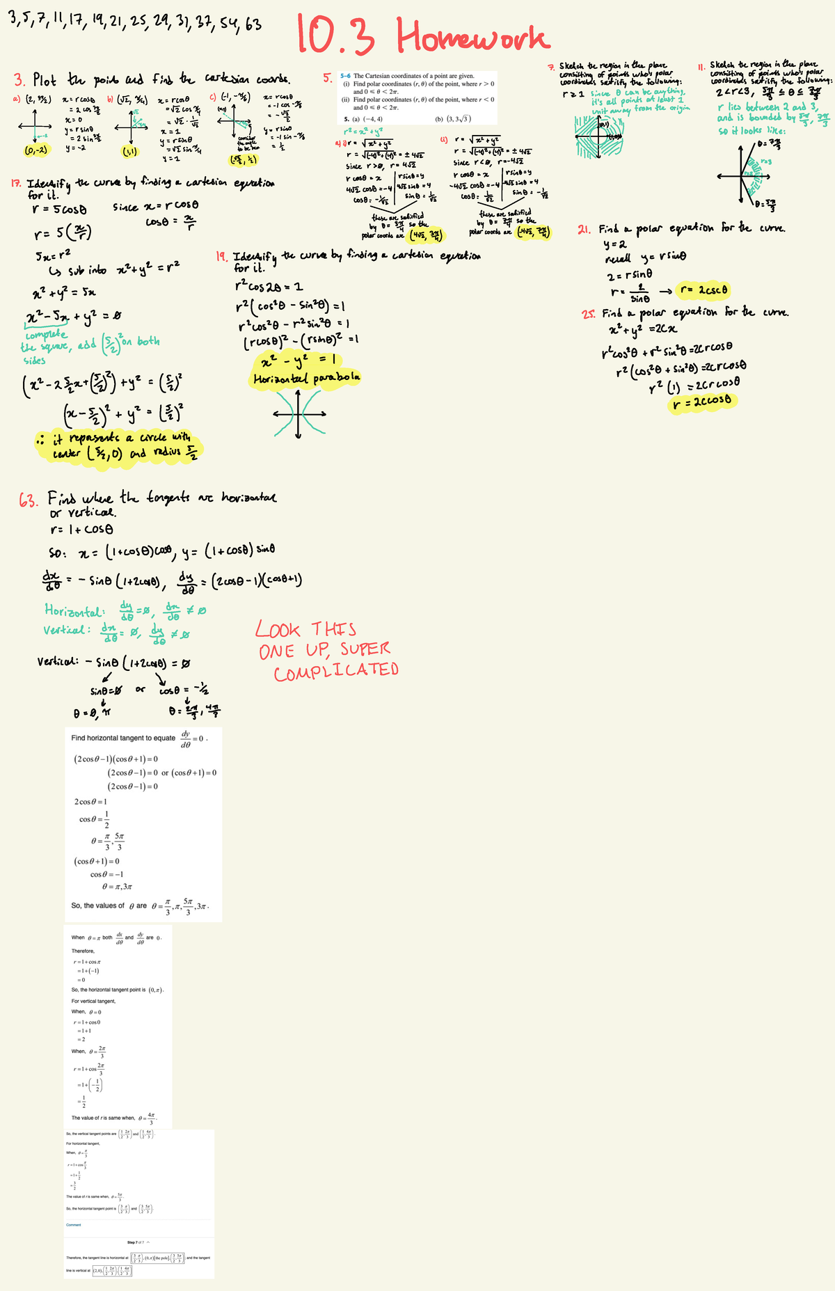 10.3 Problems - CALC II HMWRK - REVIEW AND PRACTICE - "H' " " """ - Studocu