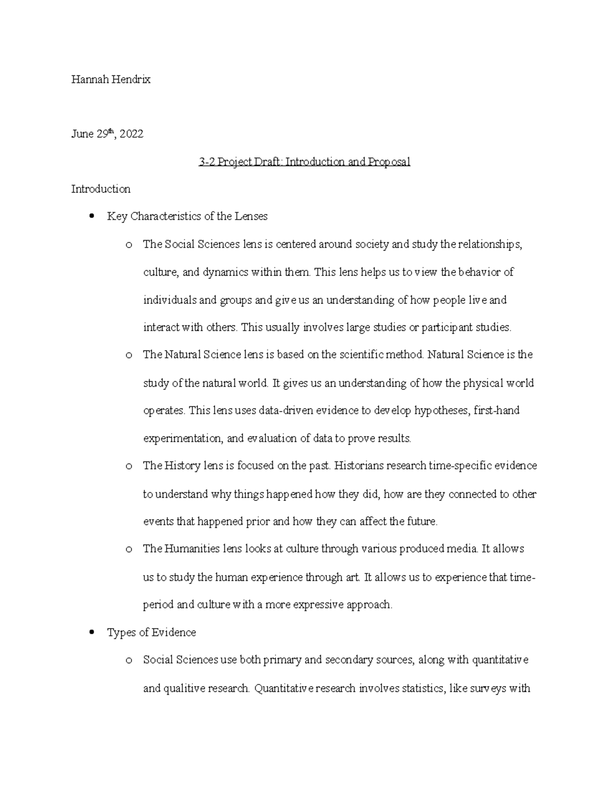 3-2 Project Draft - Completed assignment - Hannah Hendrix June 29th ...