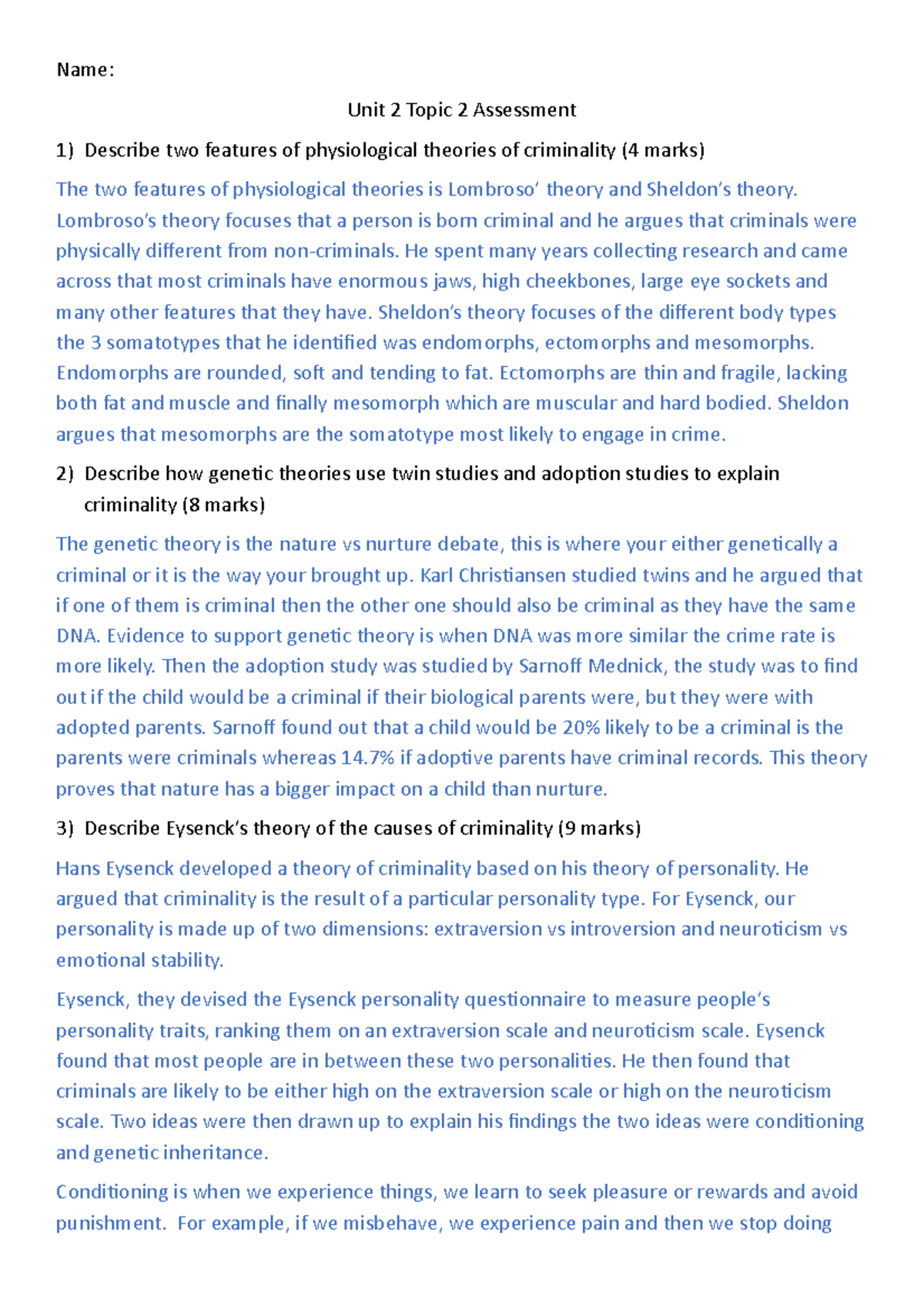 2-17 Topic 2 Assessment DRL - Name: Unit 2 Topic 2 Assessment Describe ...