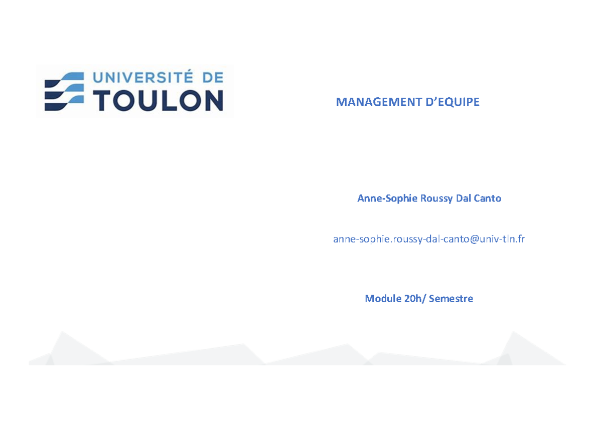Participants Management d'équipe - MANAGEMENT D’EQUIPE Anne-Sophie ...