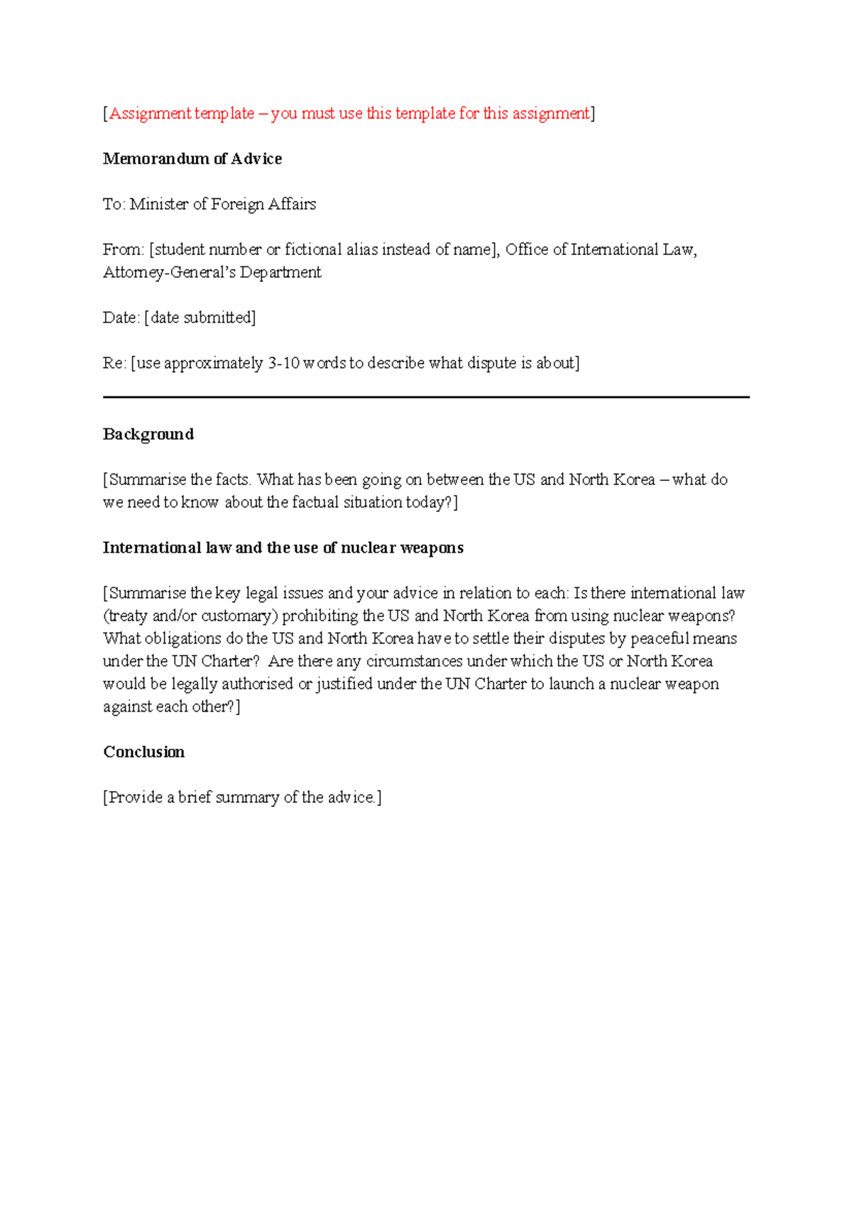 Template - [Assignment template – you must use this template for this ...