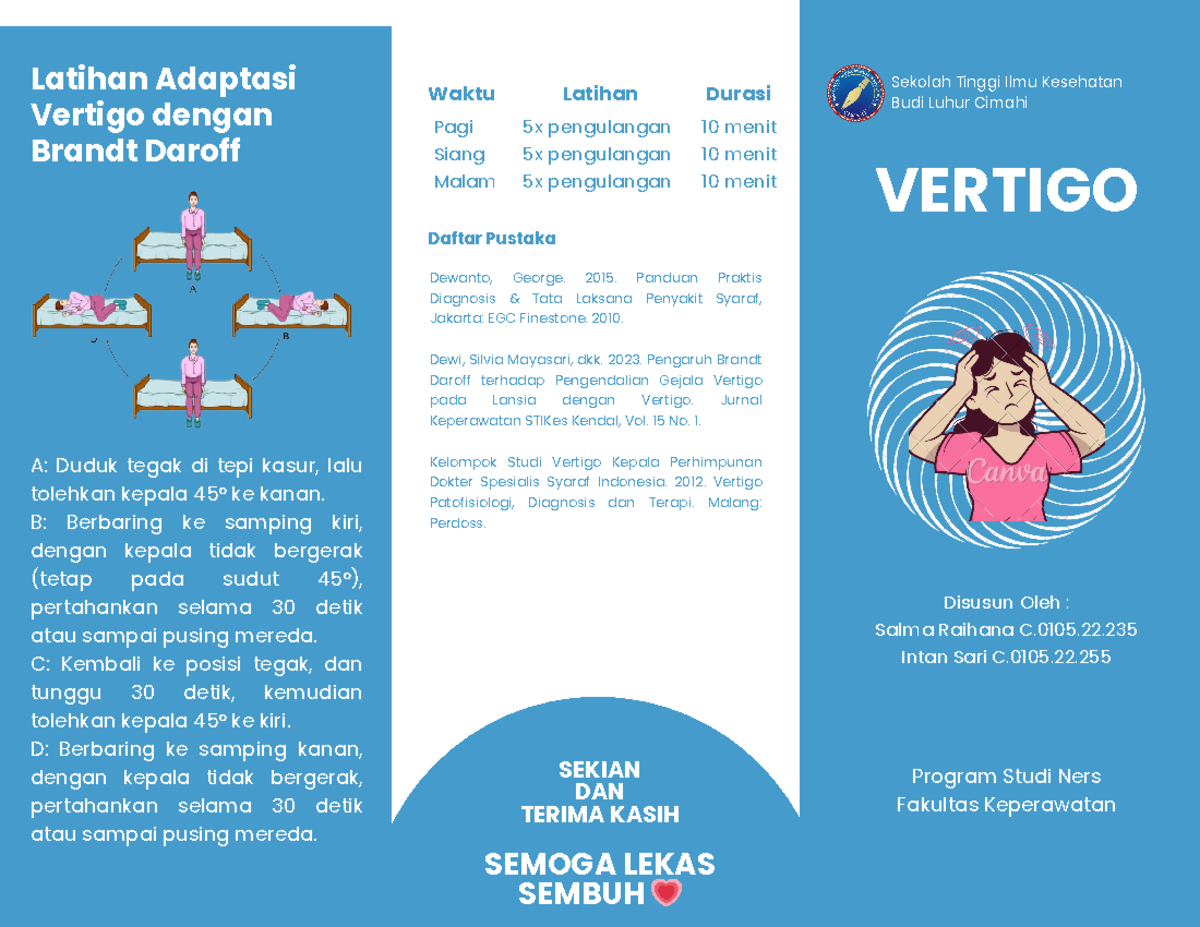 Leaflet Vertigo Kel. 8 - VERTIGO SEKIAN DAN TERIMA KASIH SEMOGA LEKAS SEMBUH Sekolah Tinggi Ilmu ...