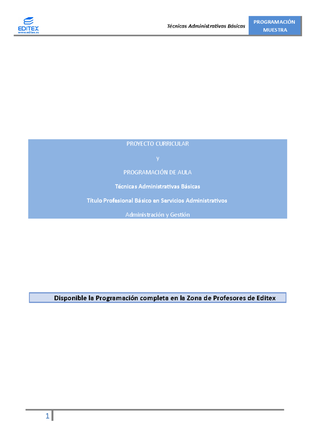 Programacion fpb tab muestra ud1 - Técnicas Administrativas Básicas PROGRAMACIÓN MUESTRA ...