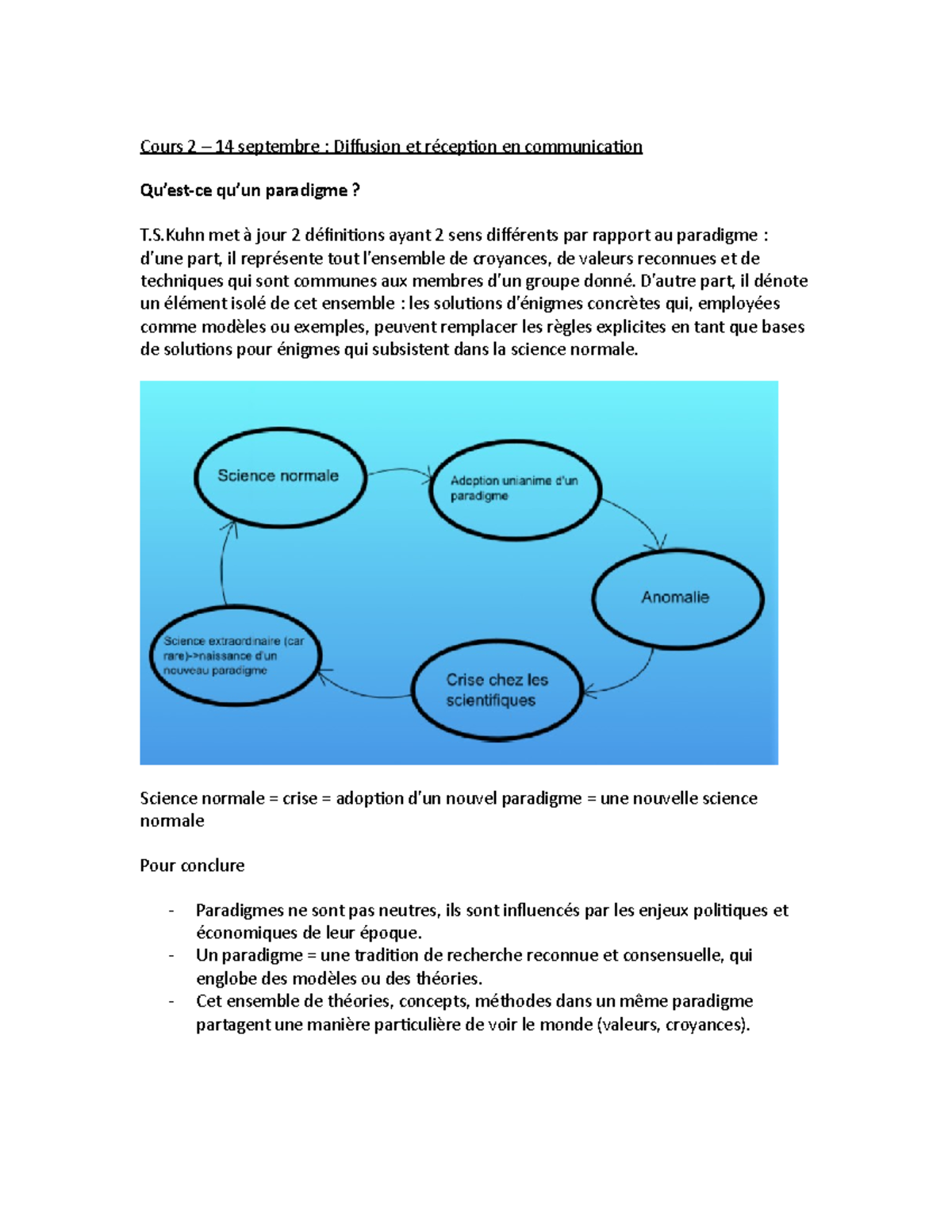 Cours écrit - Cours 2 – 14 septembre : Diffusion et réception en ...