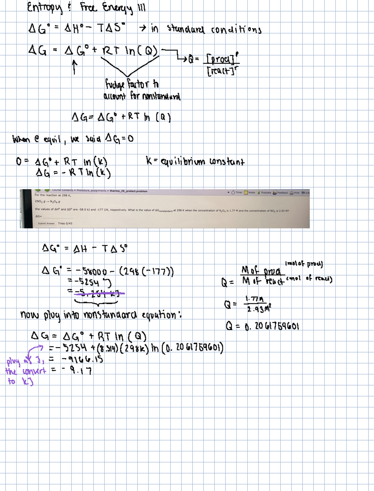 Thermo IX pre lecture - entropy and free energy III - CHEM 104 ...