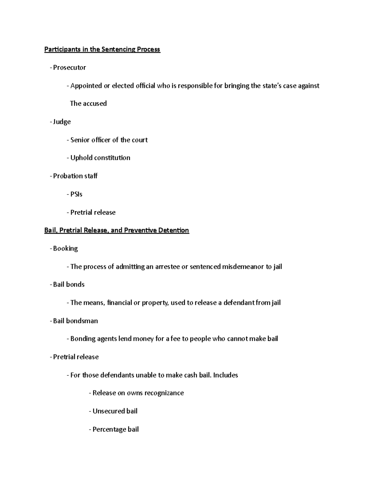 Intro to Corrections - Chpt 2 - Participants in the Sentencing Process ...