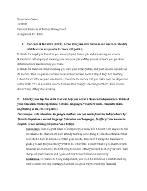 Budget assignment - Career 2201: Budget Assignment DATE DUE: TASK: To ...