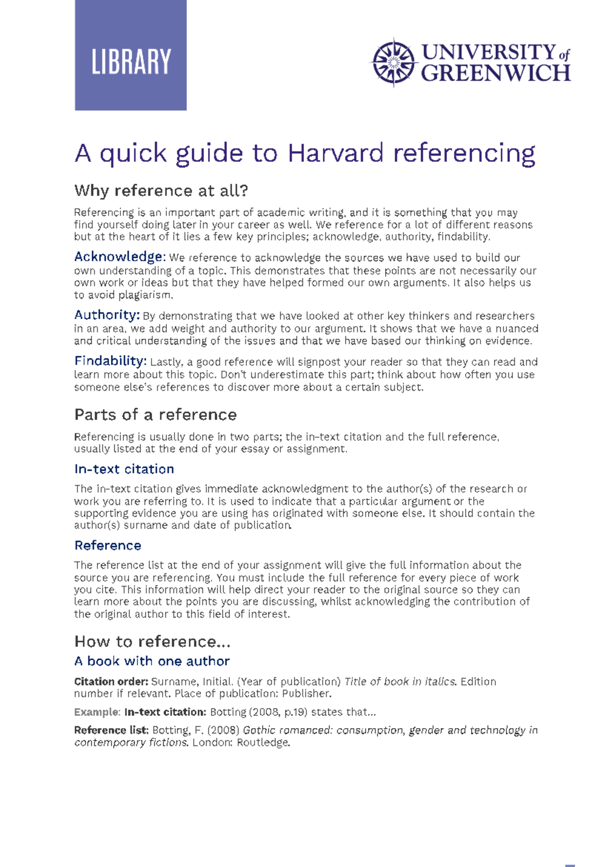 Quick Guide to Harvard Referencing - Law for Business - Studocu