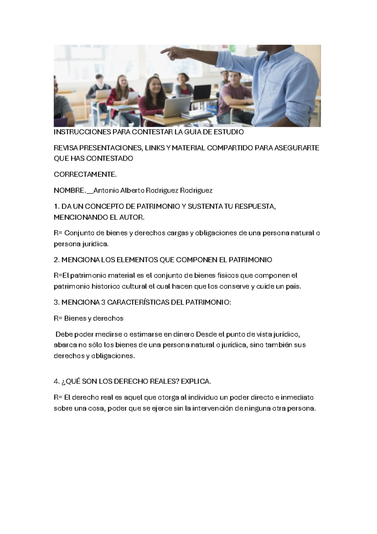 Contestar LA GUIA DE Estudio - INSTRUCCIONES PARA CONTESTAR LA GUIA DE ...