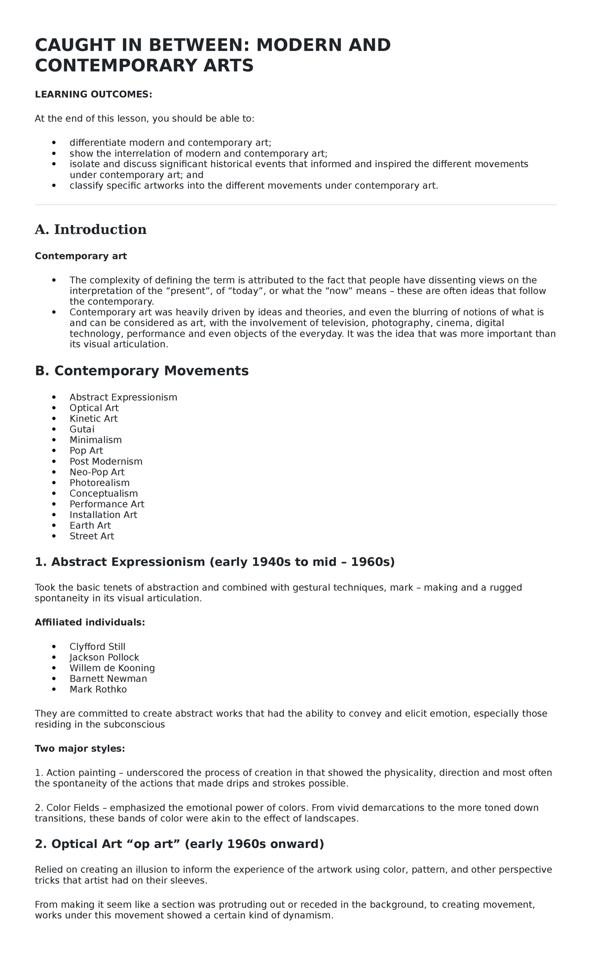 Chinese ART - Lesson - CAUGHT IN BETWEEN: MODERN AND CONTEMPORARY ARTS ...