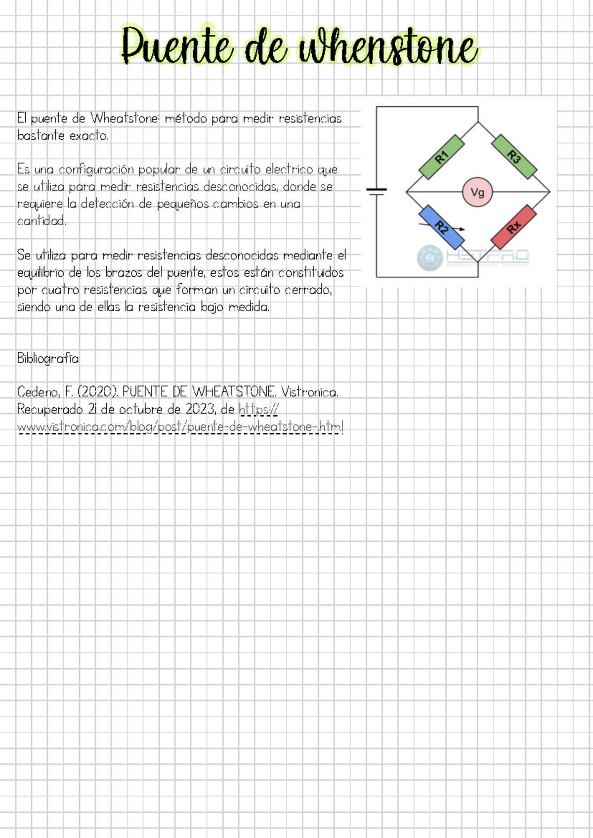 Puente de Wheatstone - Es una configuración popular de un circuito ...