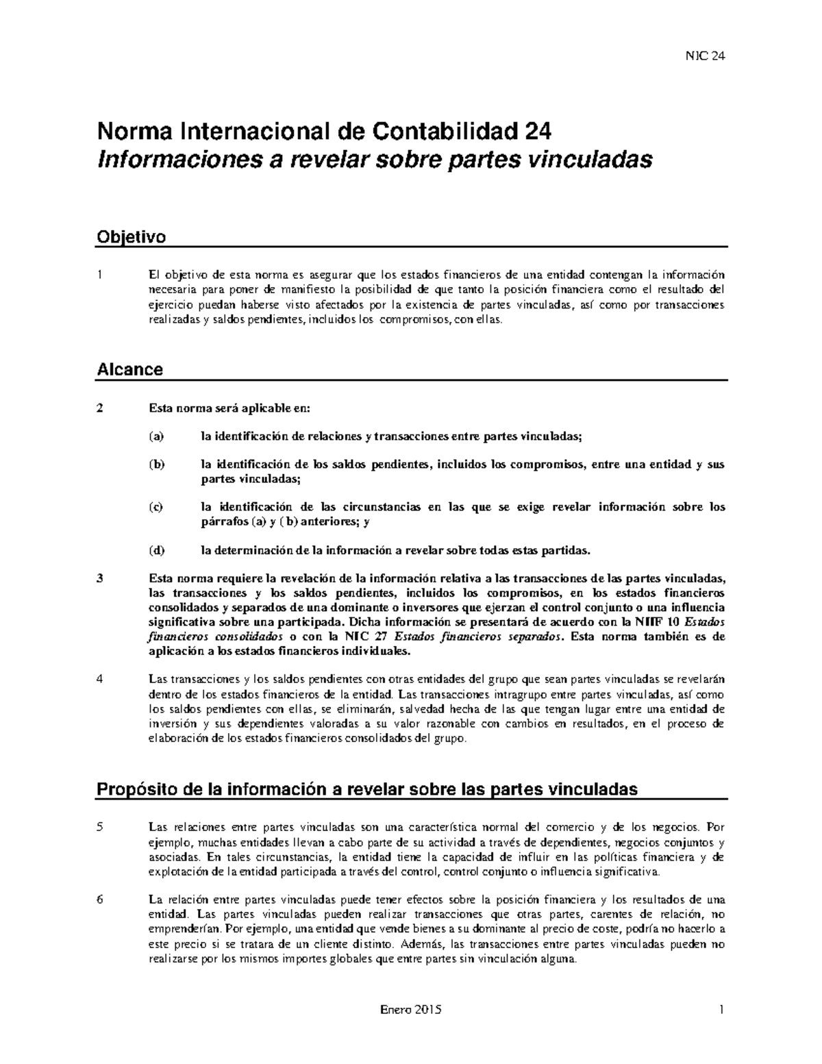 240.NIC 24 Informaciones a revelar sobre partes vinculadas - Norma ...