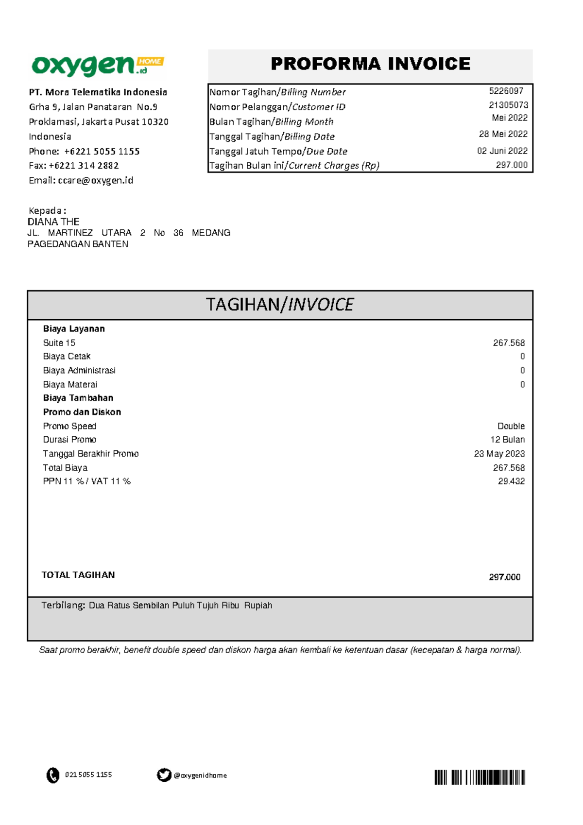 Diana THE - Accept - PROFORMA INVOICE PT. Mora Telematika Indonesia ...