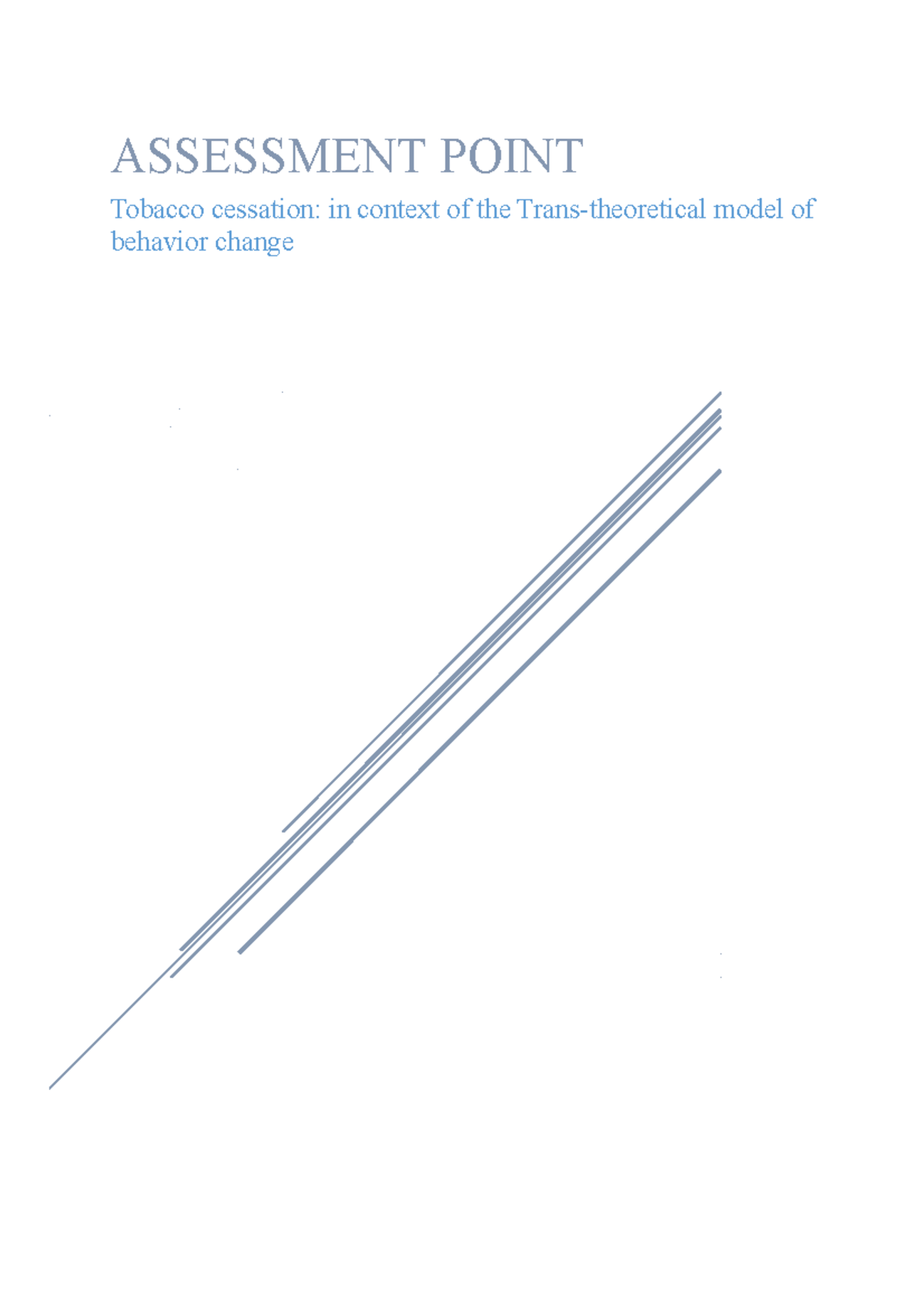 Smoking cessation in context of transtheoretical model of behavior ...