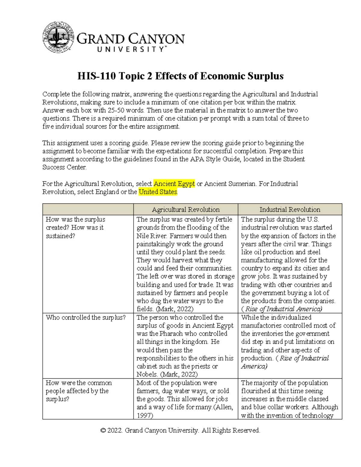 HIS 110 RS T2Effects Economic Surplus - HIS-110 Topic 2 Effects of ...