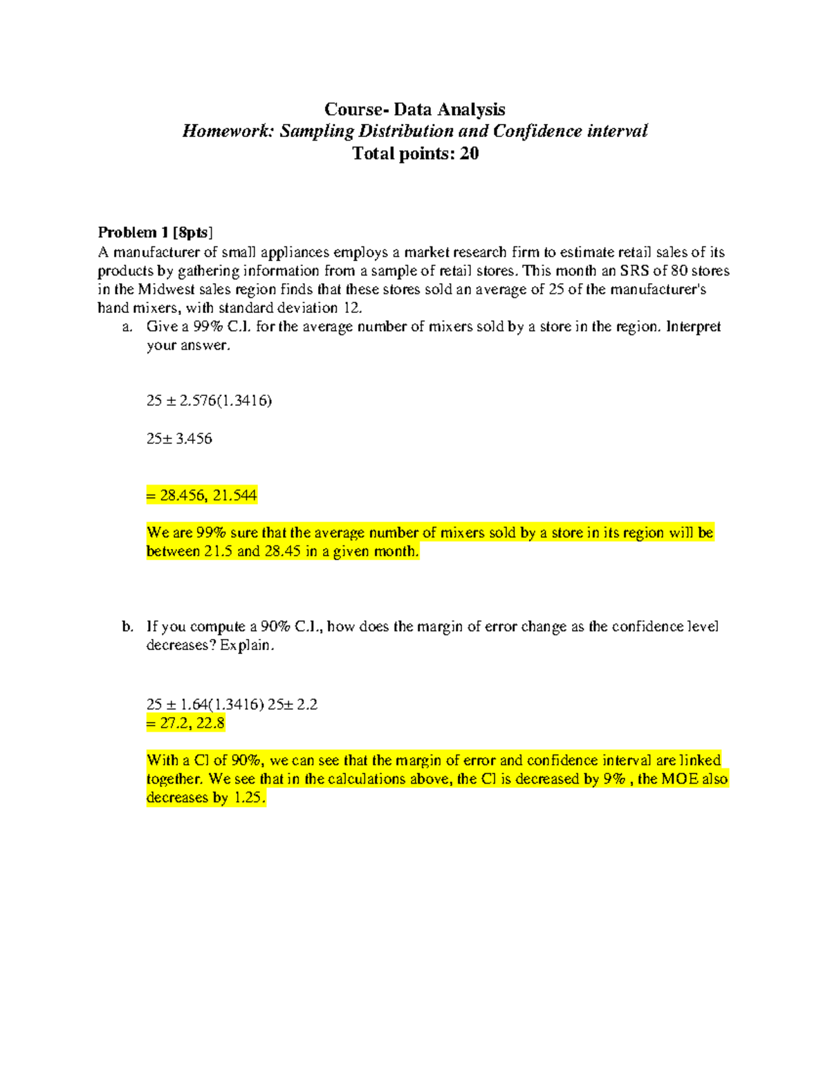 Hw 5 It223 - IT 223 Homework - Course- Data Analysis Homework: Sampling ...