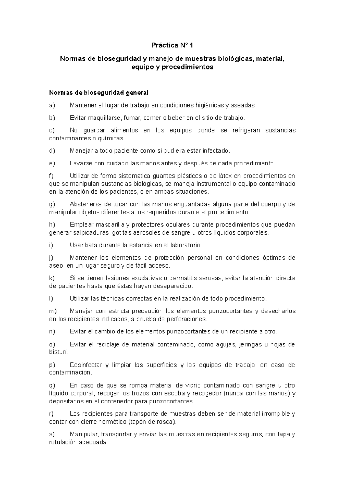 Guiadepractica N 1 - asfasf - Práctica N° 1 Normas de bioseguridad y ...