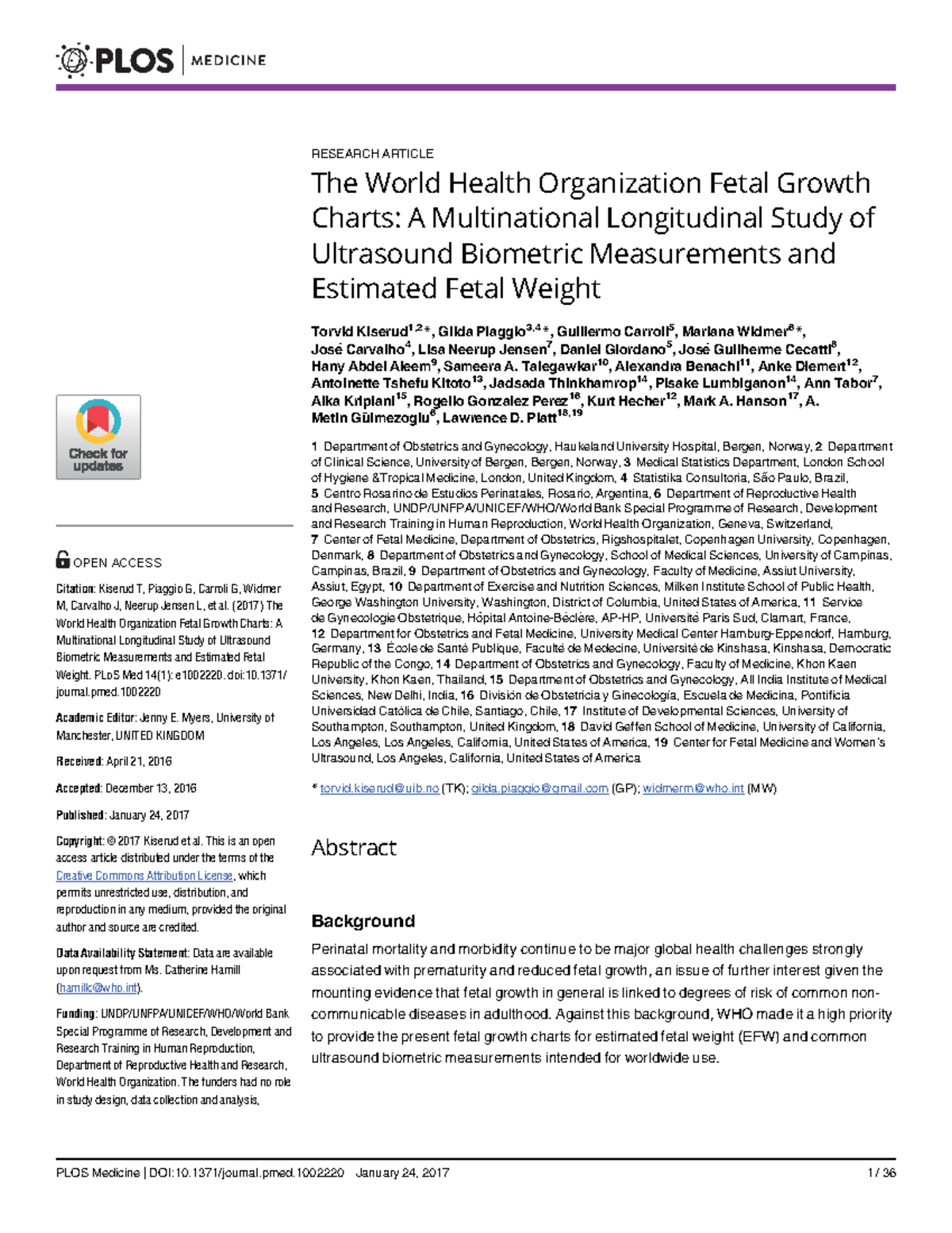 Curva Fetal OMS - ####### RESEARCH ARTICLE The World Health ...