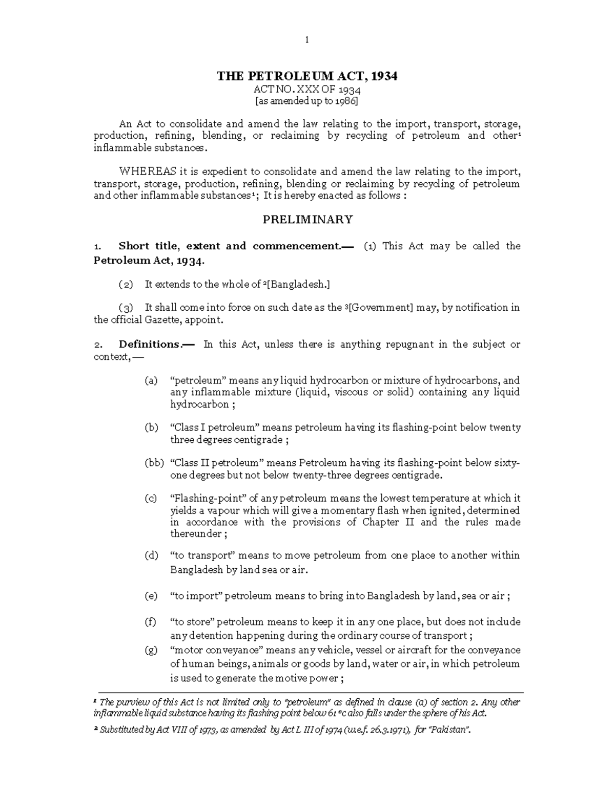 Petroleumact 1934 - its very helpfull - THE PETROLEUM ACT, 1934 ACT NO ...