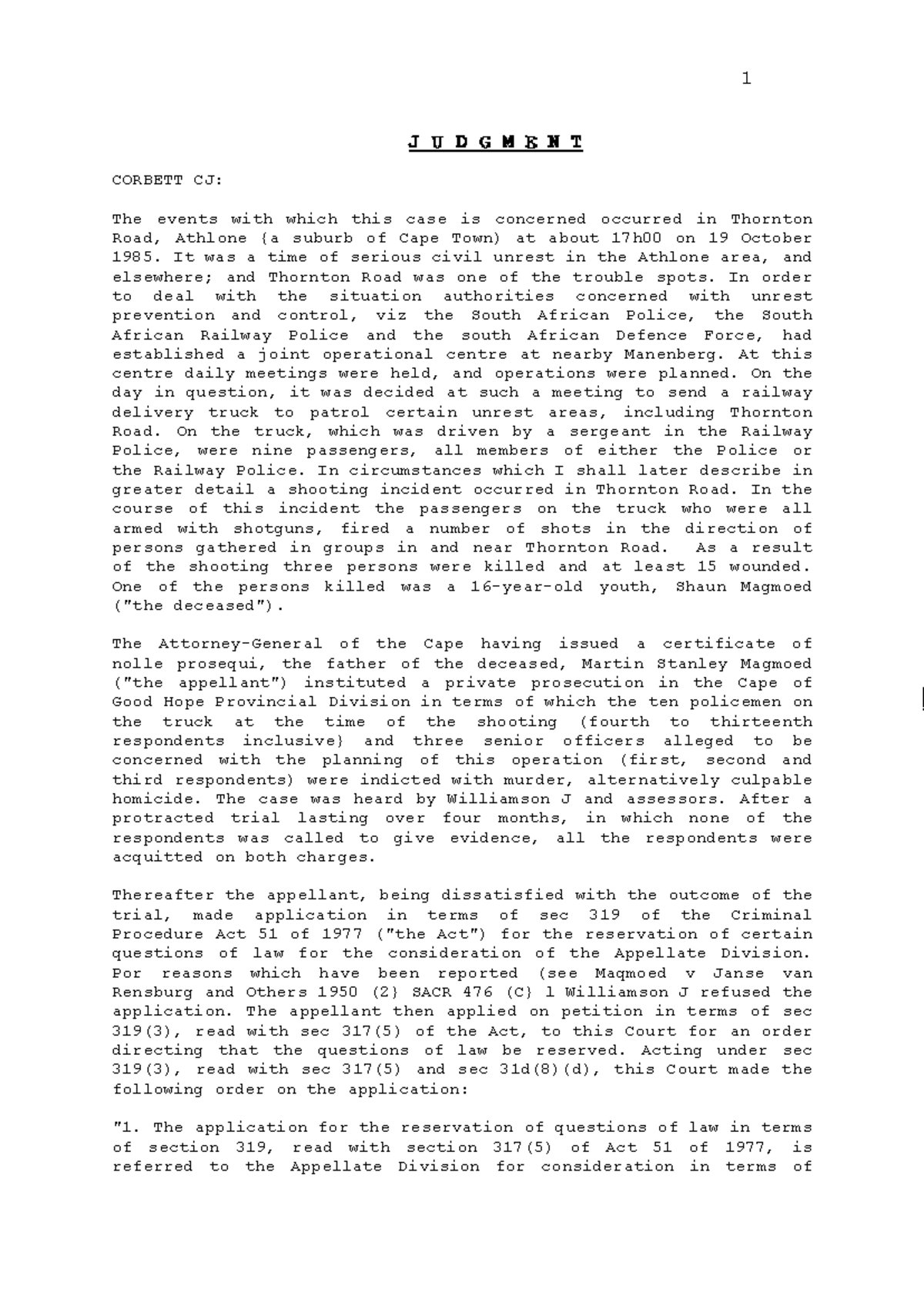 Magmoed v Janse Van Rensburg and Others (6111990) 1992 Zasca 208 (25 ...