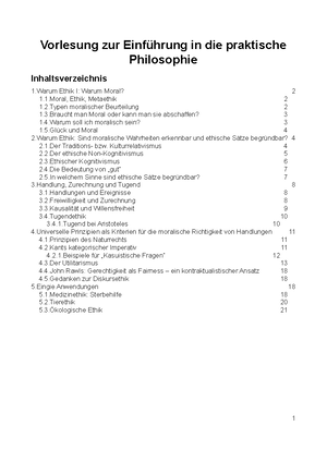 Pratkische Philosohpie Zentrale Fragen - Praktische Philosophie ...