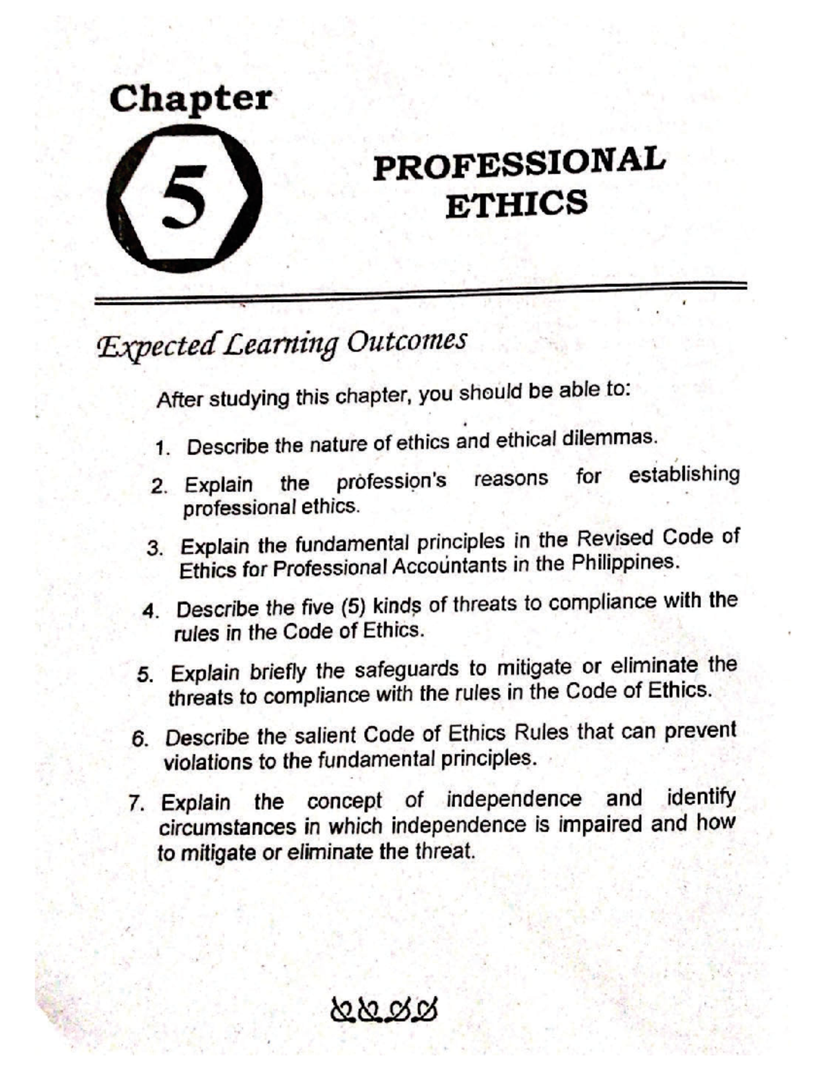 Professional Ethics - pspr - Chapter PROFESSIONAL 5 ETHICS Expected Learning Outcomes After ...