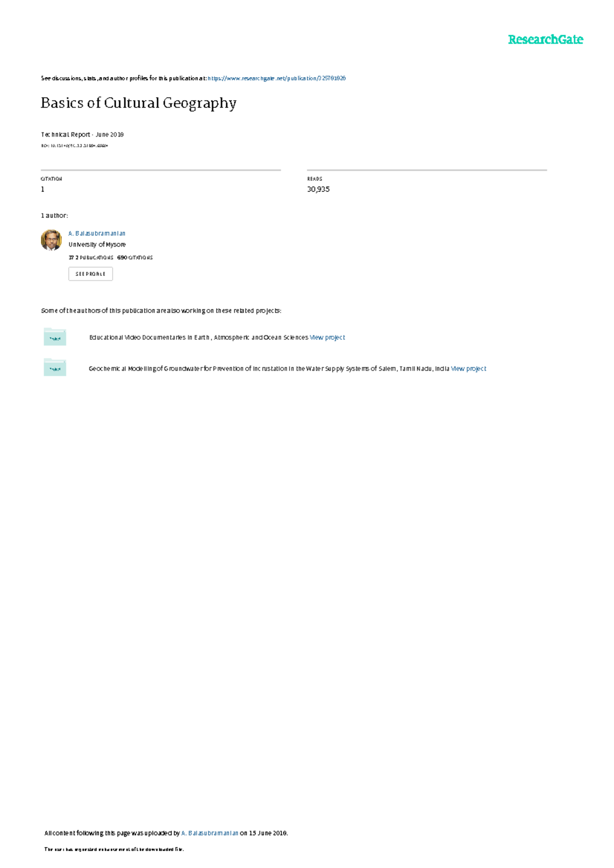 Chapter 3 Cultural Geography - See discussions, stats, and author ...