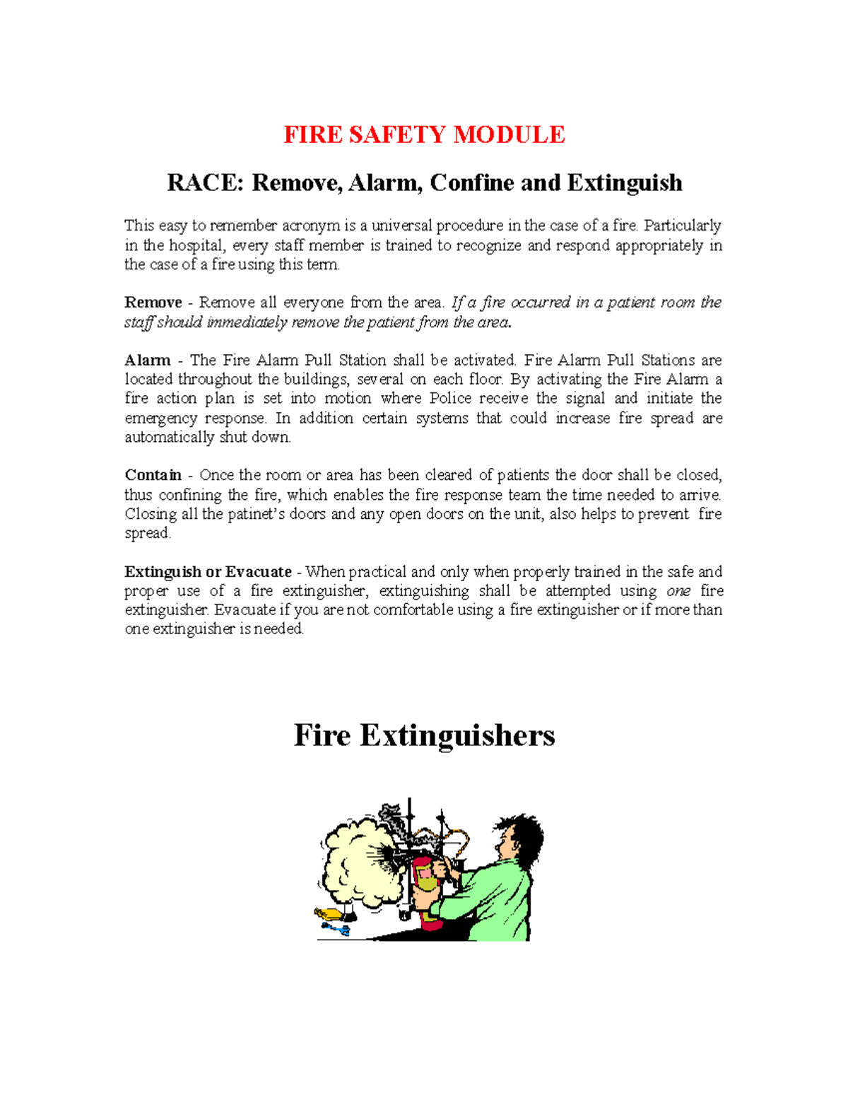 Fire Safety - for free - FIRE SAFETY MODULE RACE: Remove, Alarm ...