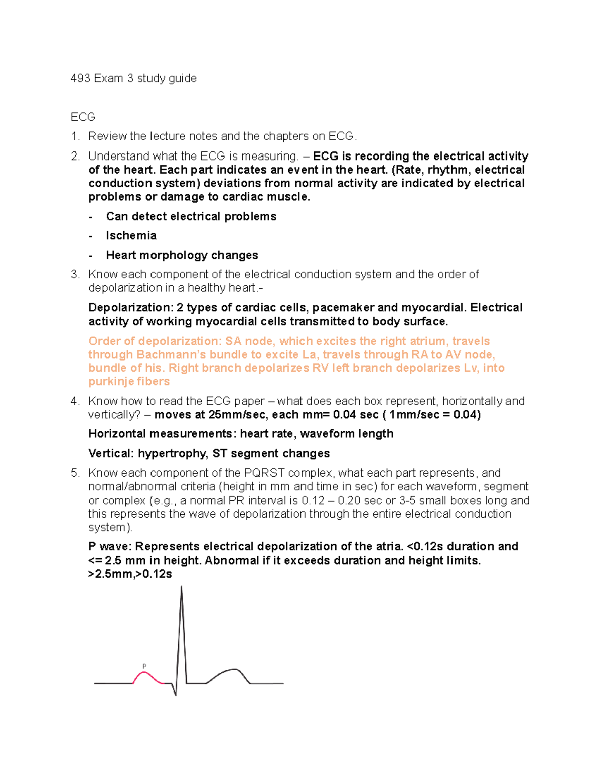 Study Guide Exam 3 2022 Pre exercise evaluation - 493 Exam 3 study ...