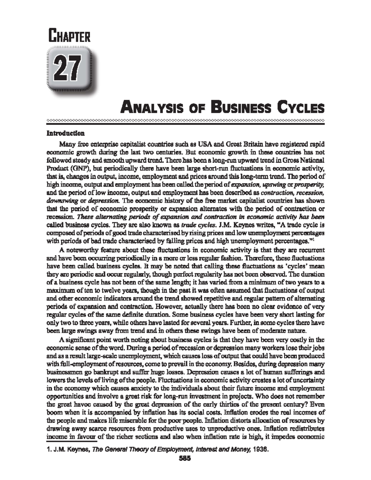Bs 1 - Business cycle - B.A Economics - Studocu