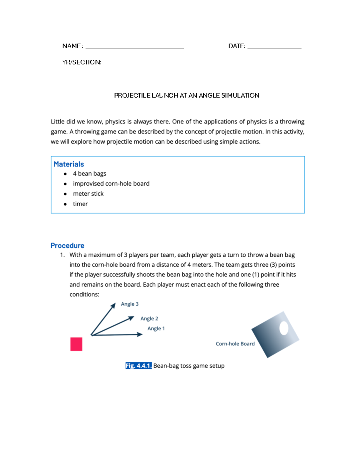 Projectile- Activity-2 - BS Architecture - NAME ...