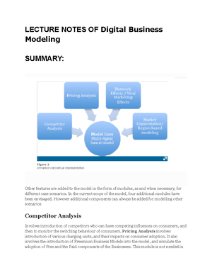 Digital Business Modeling 2 - LECTURE NOTES OF Digital Business ...