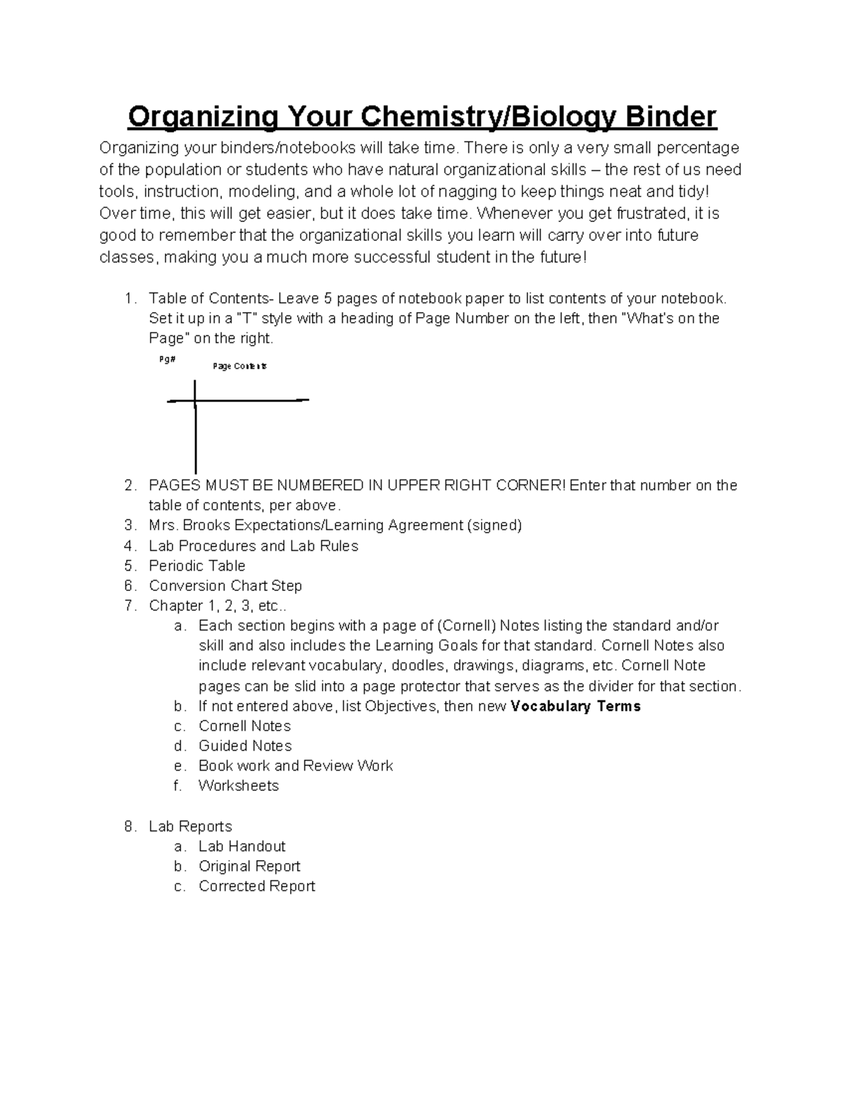 Organizing Class Binders - Organizing Your Chemistry/Biology Binder ...