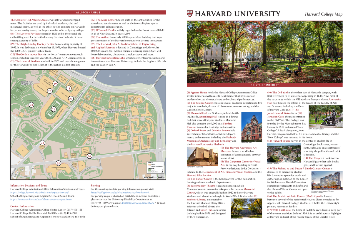 Map - Harvard College Map - (1) Agassiz House holds the Harvard College ...