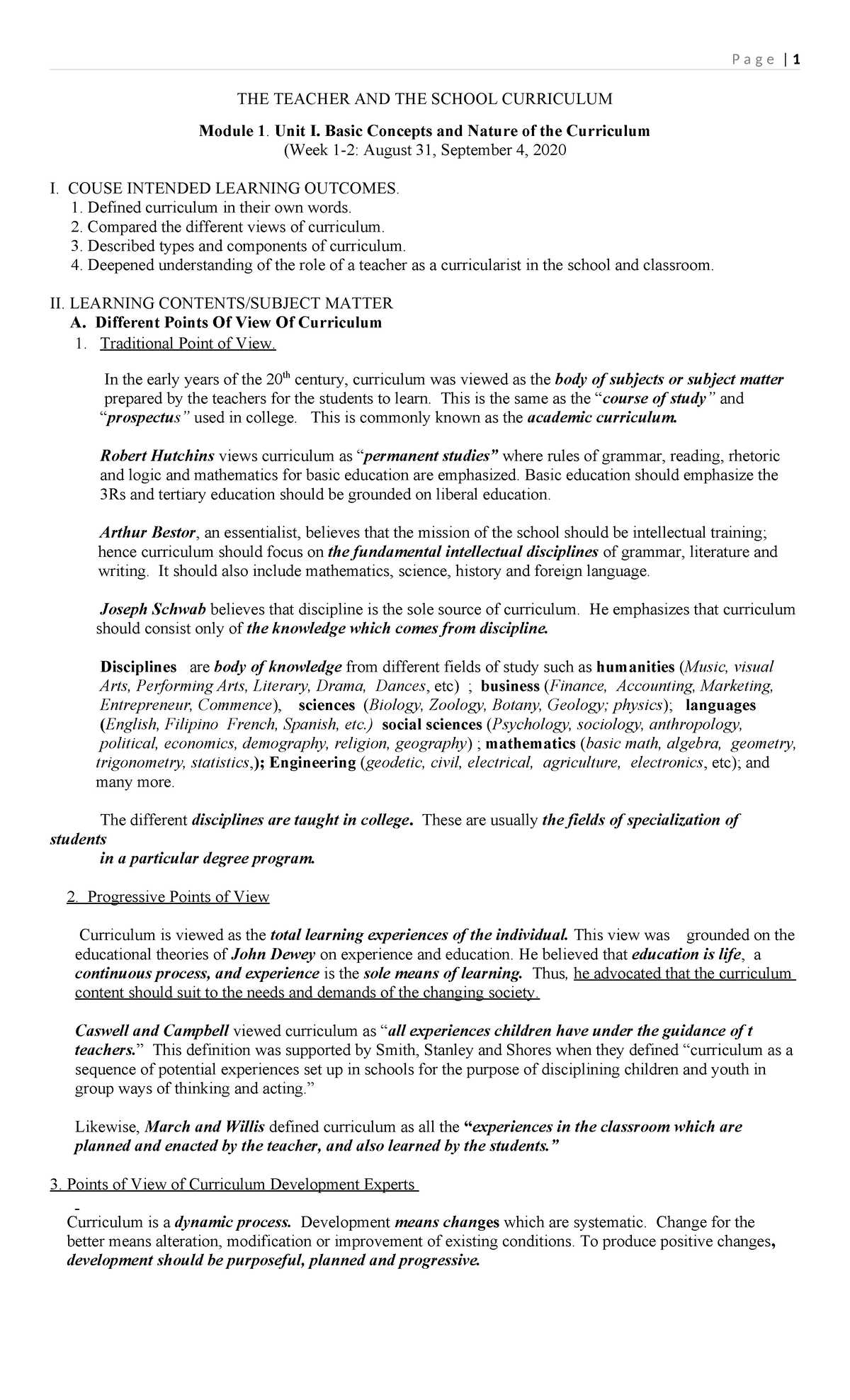 THE Teacher AND THE School Curriculum - THE TEACHER AND THE SCHOOL ...