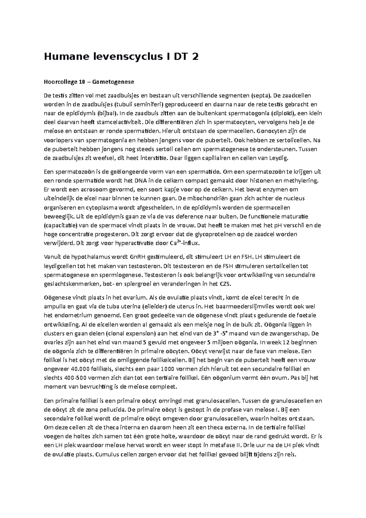 Humane levenscyclus I DT 2 - De zaadcellen worden in de zaadbuisjes ...