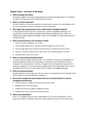 Chapters 3 & 4 - End of chapter questions and answers from textbook ...