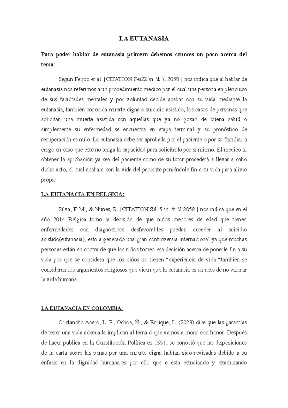 la eutanasia en diferentes paises - LA EUTANASIA Para poder hablar de ...