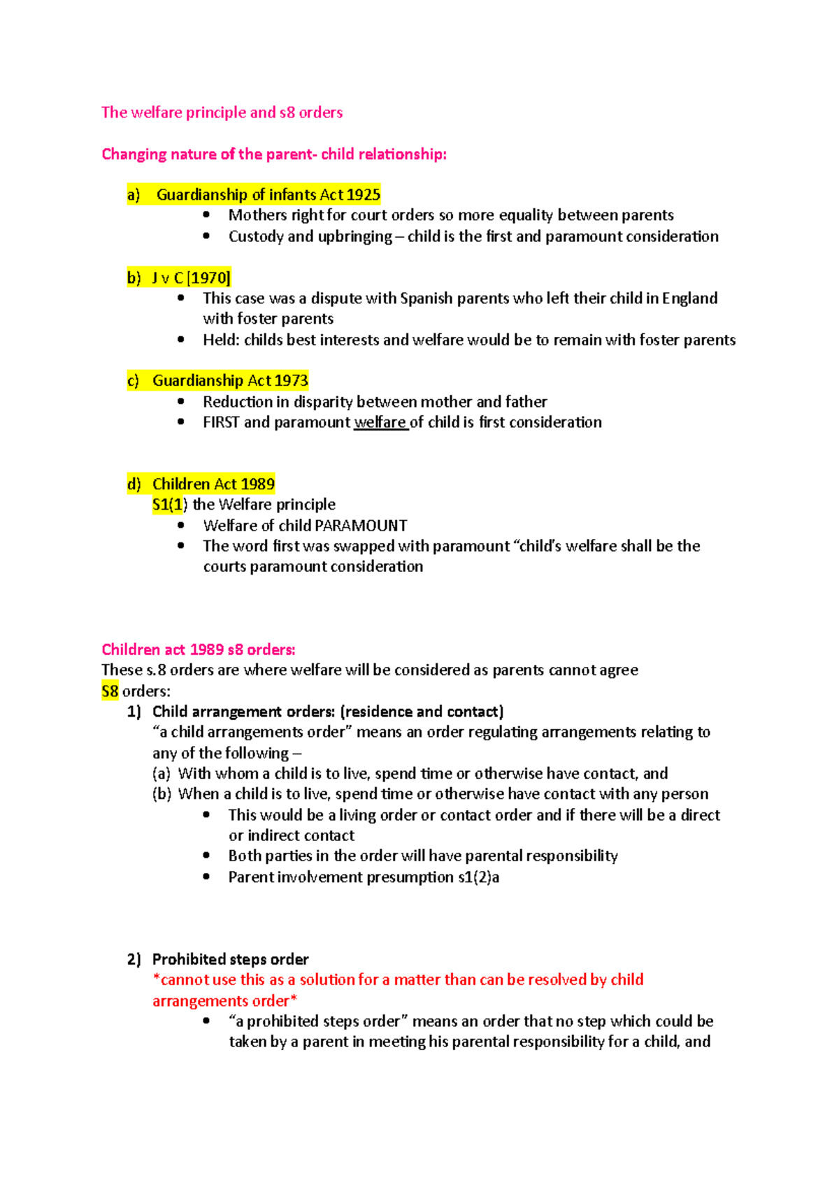 Lg4 The welfare principle and s8 orders - The welfare principle and s8 ...