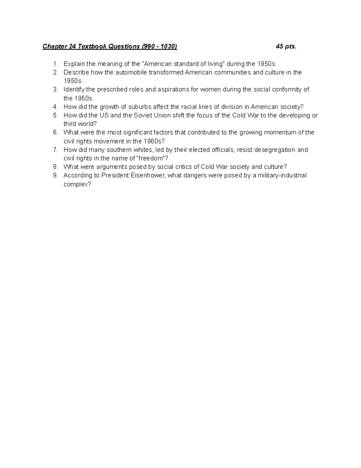 Chapter 24 Textbook Questions - Chapter 24 Textbook Questions (990 ...