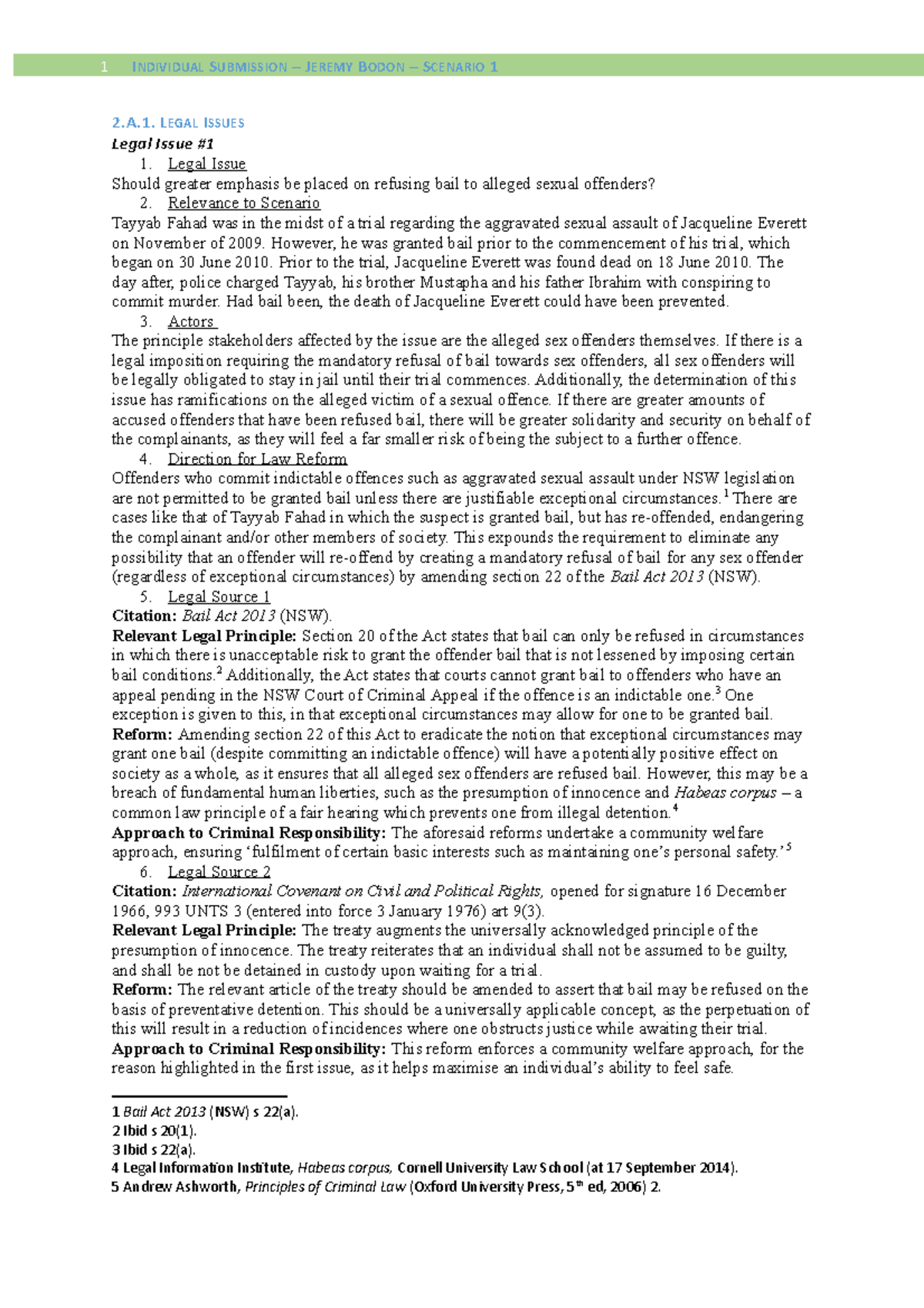 Seminar assignments - assessment task 2 - INDIVIDUAL SUBMISSION ...