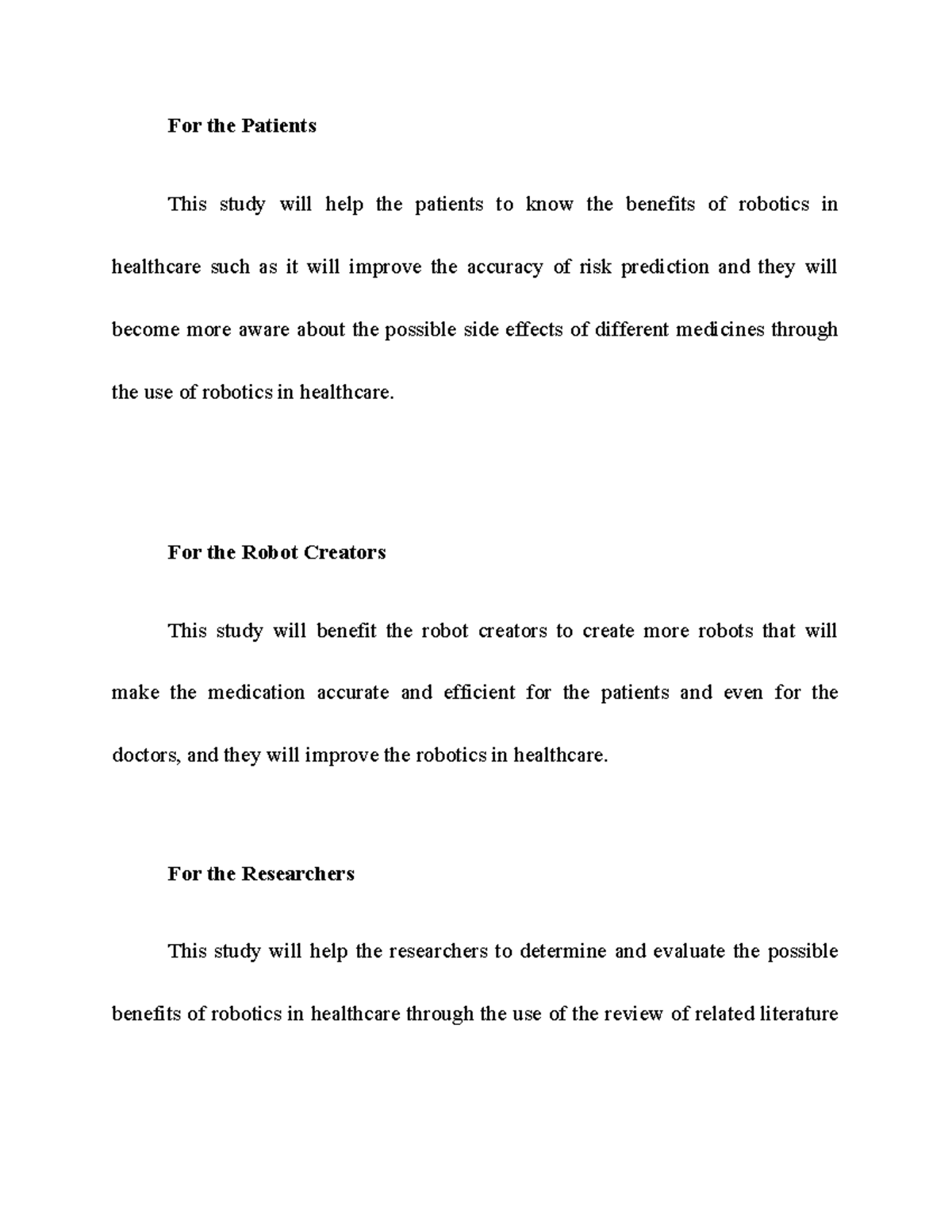 6 Educational Research - For the Patients This study will help the ...