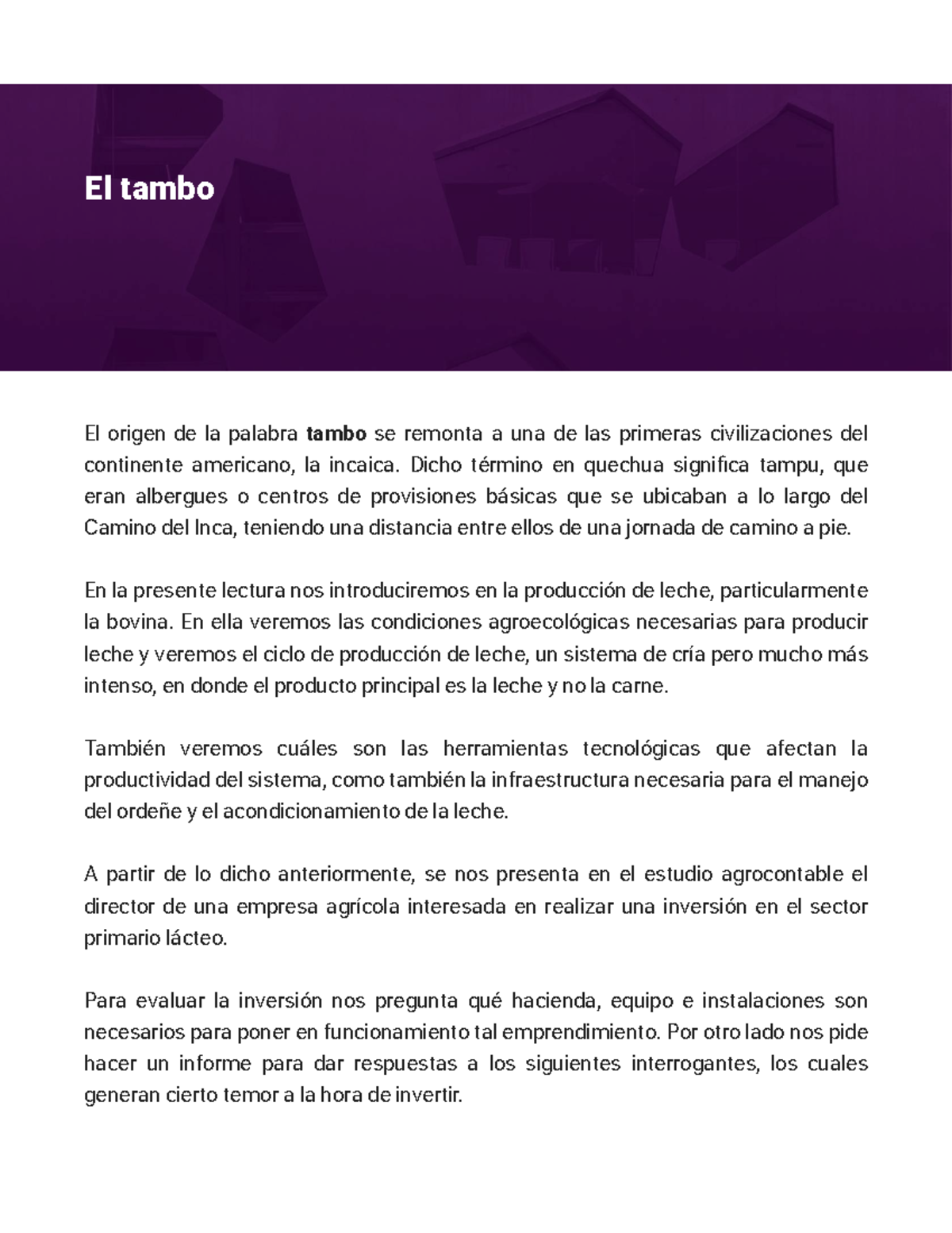 Invernada Producción Animal Modulo 2 - Lectura 3 - El origen de la ...
